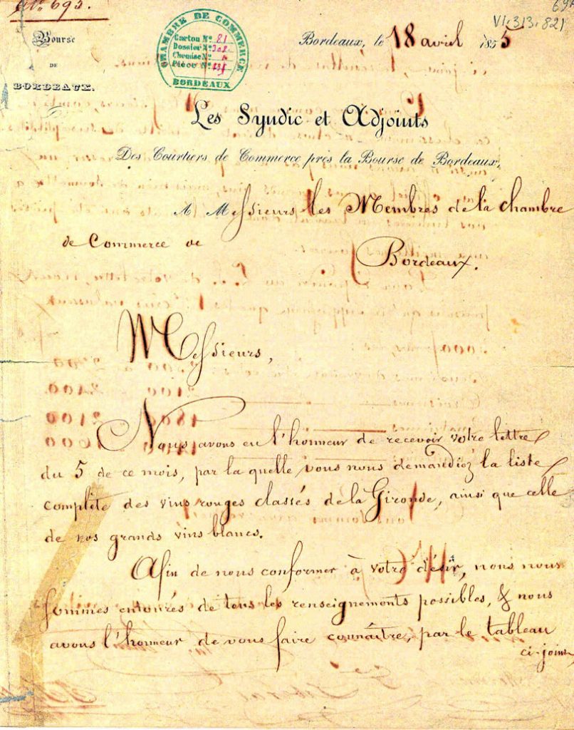 1855 HISTORY - Le Conseil des Grands Crus Classés en 1855 - Médoc ...